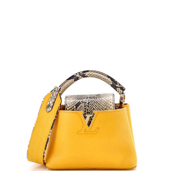 Louis Vuitton | Bags | Louis Vuitton Mini Capucines Bag Leather With ...